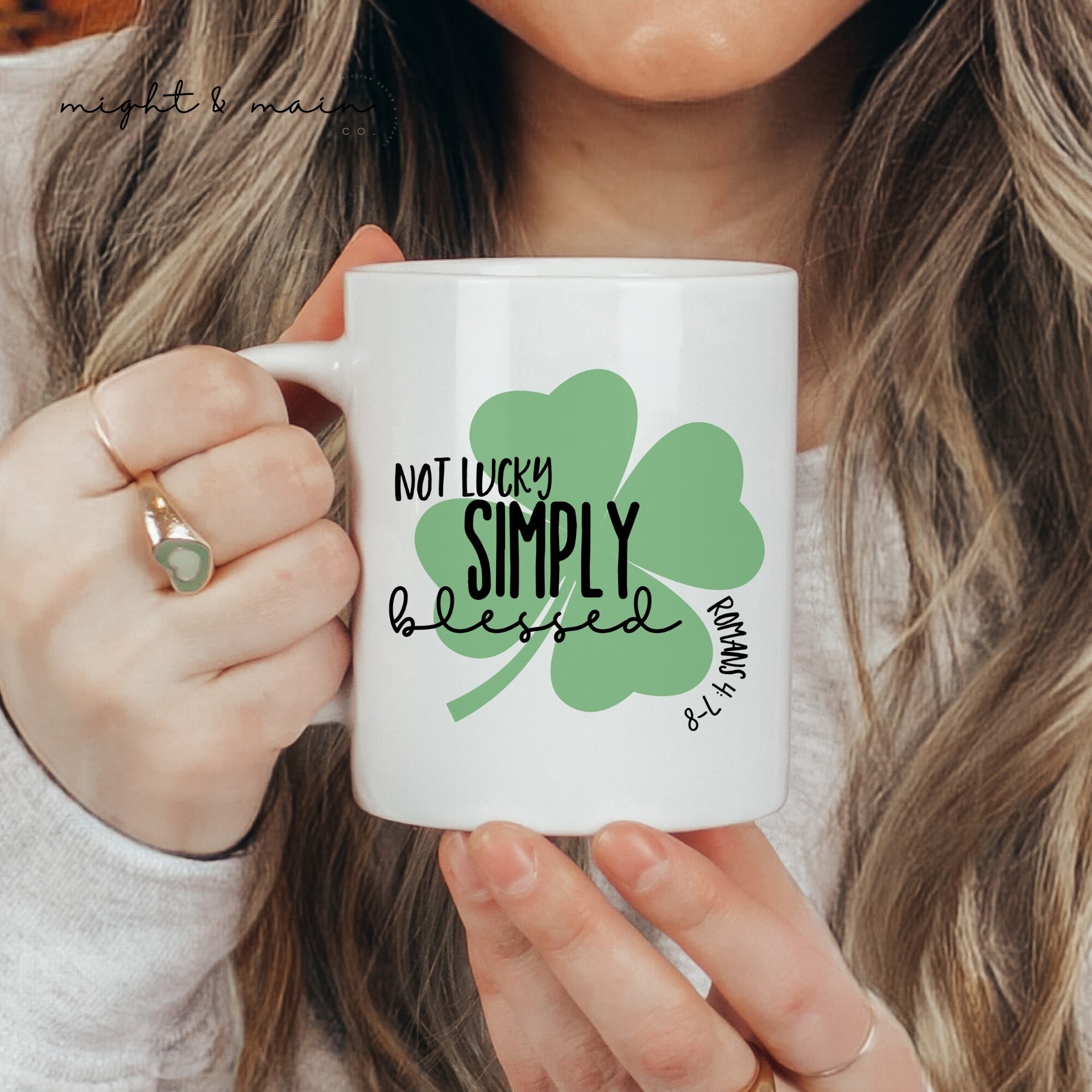 Simply Blessed PNG, SVG | Romans 4: 7-8, Bible Verse Svg, St. Patricks ...