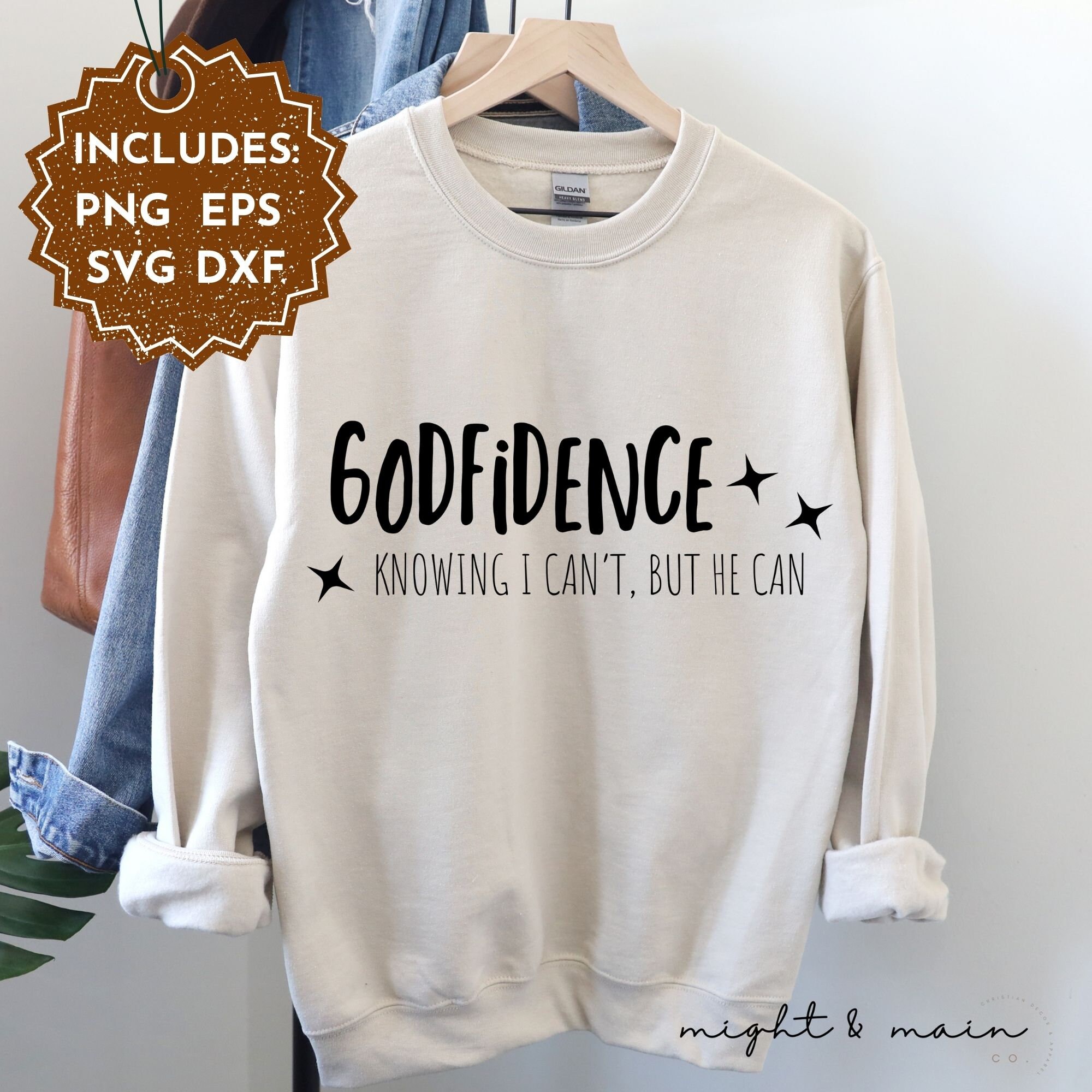Christian Quote Godfidence Svg Dxf Eps Png Christian - Etsy