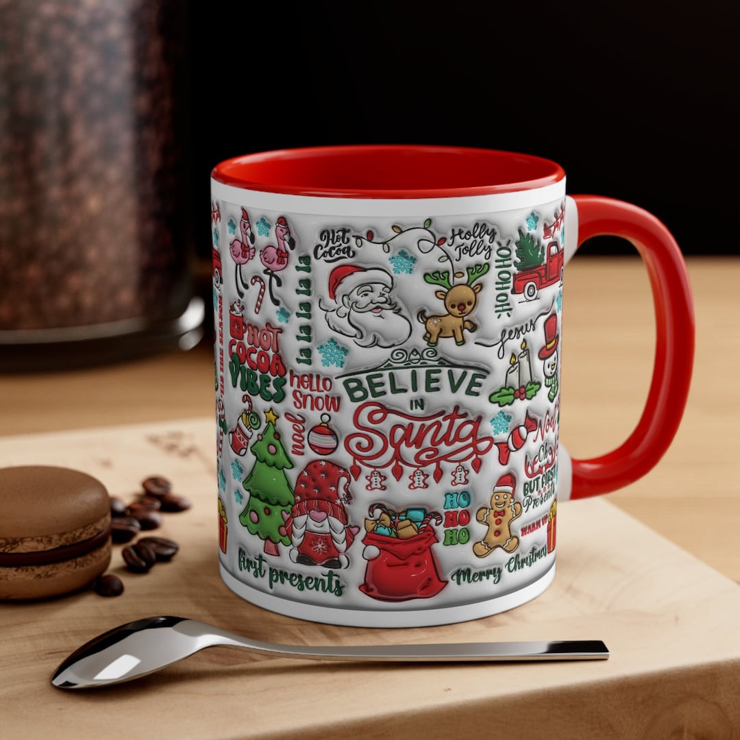 11oz 3D Christmas Mug Merry Christmas Cup for Coffee Tea - Etsy