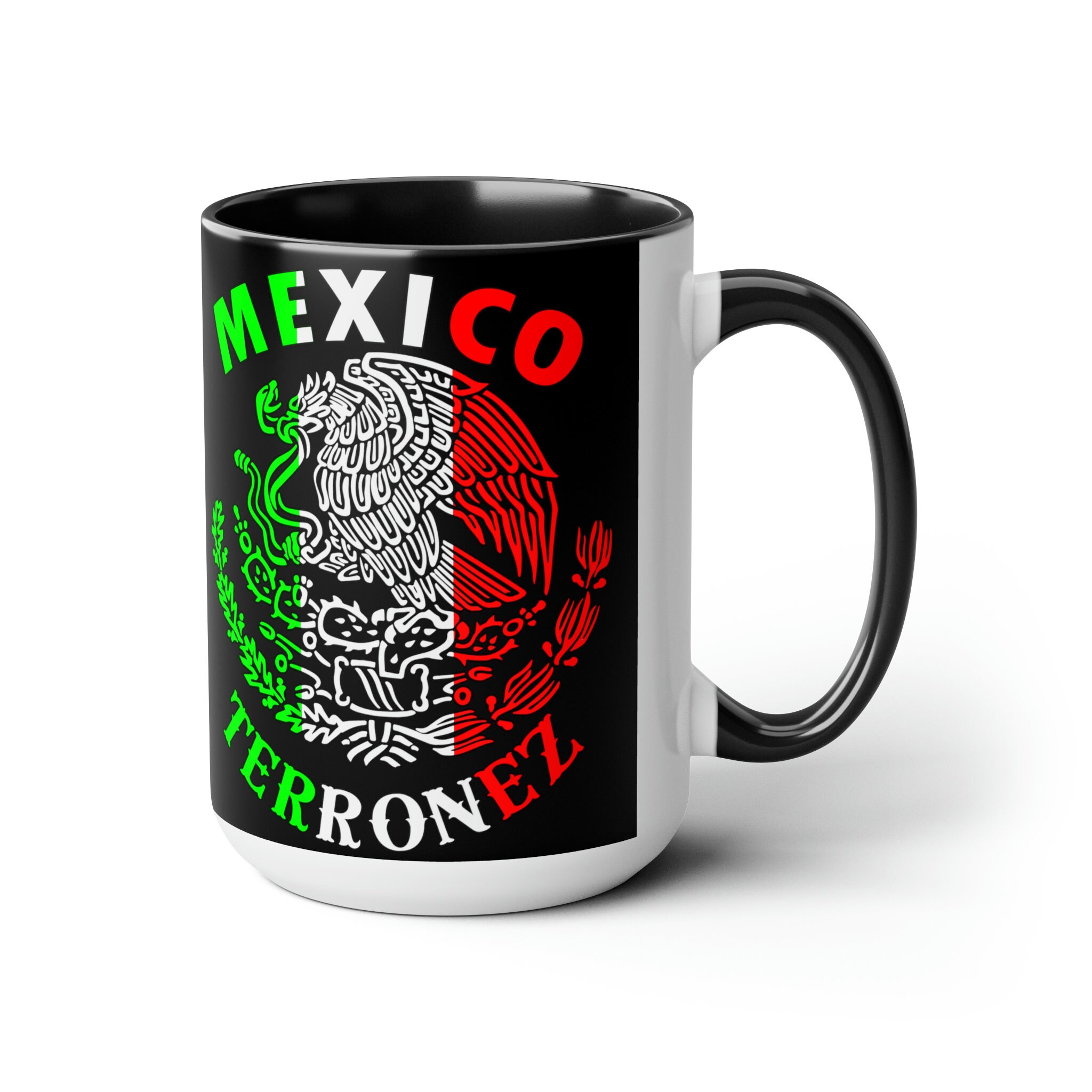 15oz Mexico Flag Coffee Mug Mexican Flag With CUSTOM NAME - Etsy