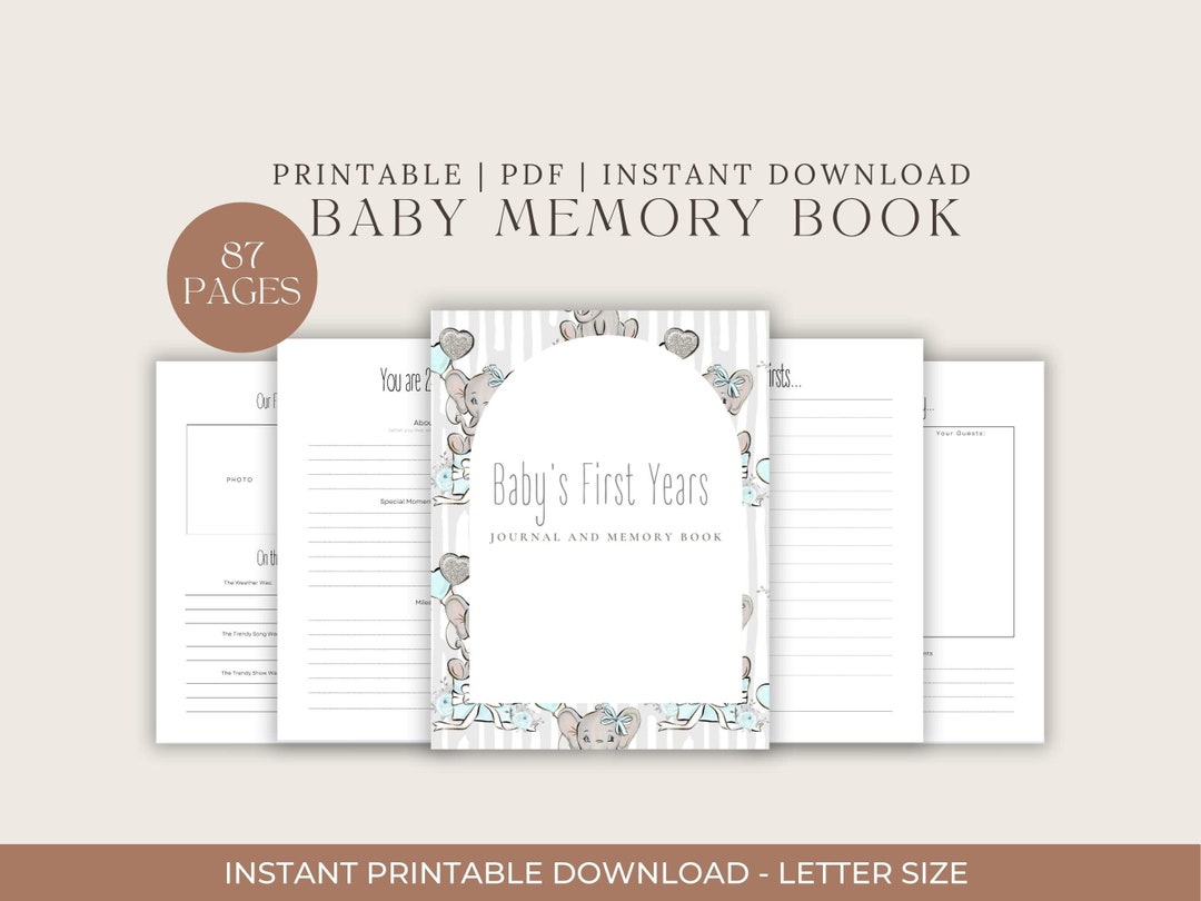 Printable Baby Memory Book,baby Memory Book,printable Baby Book,baby ...