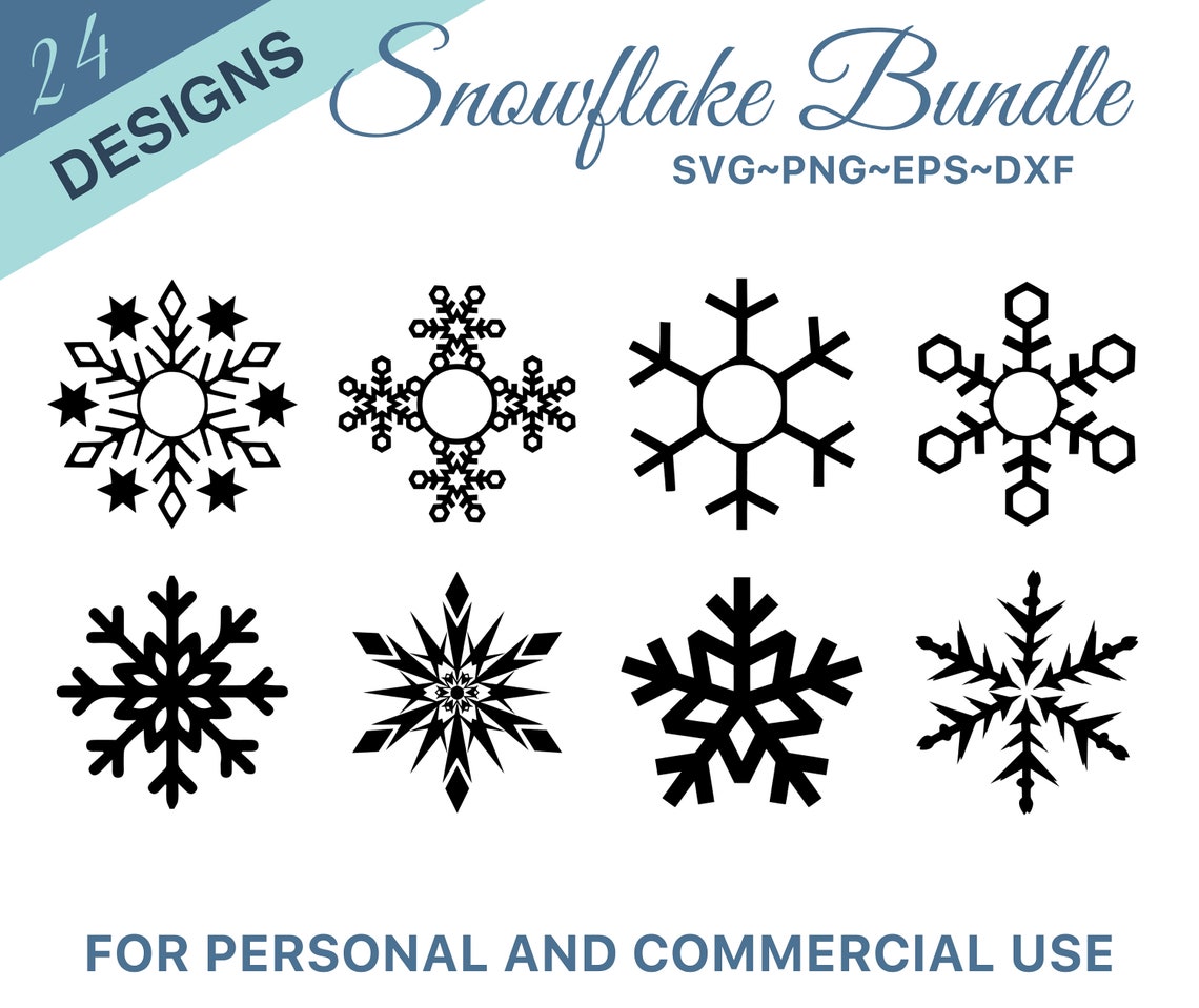 Snowflake Svg, Snowflake Svg Bundle, Snowflake Clipart, Snowflake Cut ...