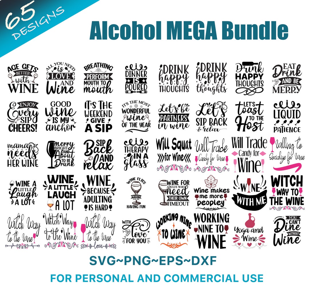 Alcohol Svg Bundle, Coaster Svg, Alcohol Quotes Svg Bundle, Wine Svg ...