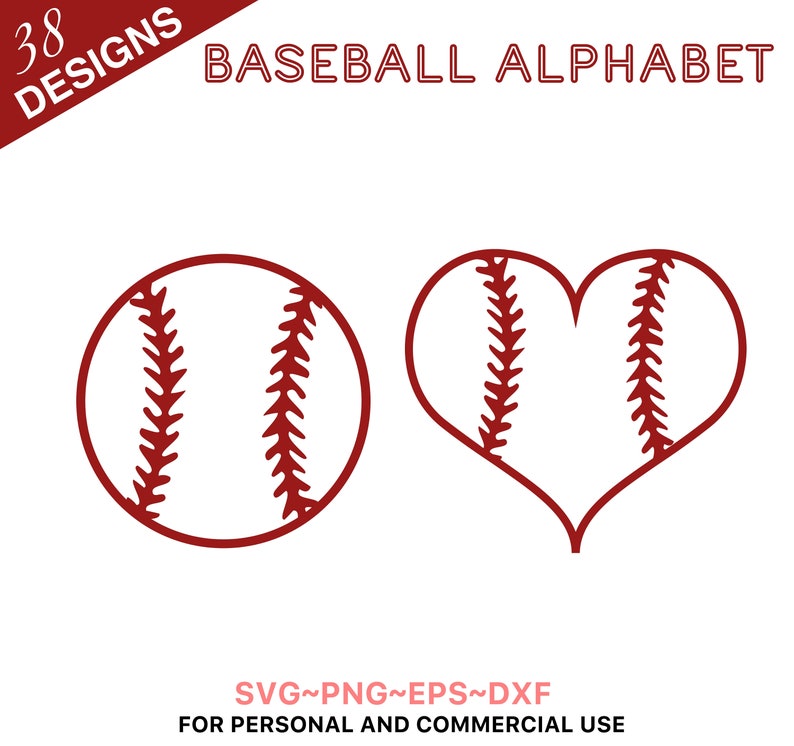 Baseball Font SVG, Baseball Letters SVG, Softball Font SVG, Softball ...