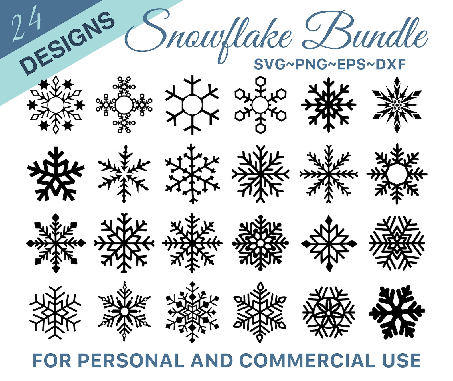 Snowflake Svg, Snowflake Svg Bundle, Snowflake Clipart, Snowflake Cut ...