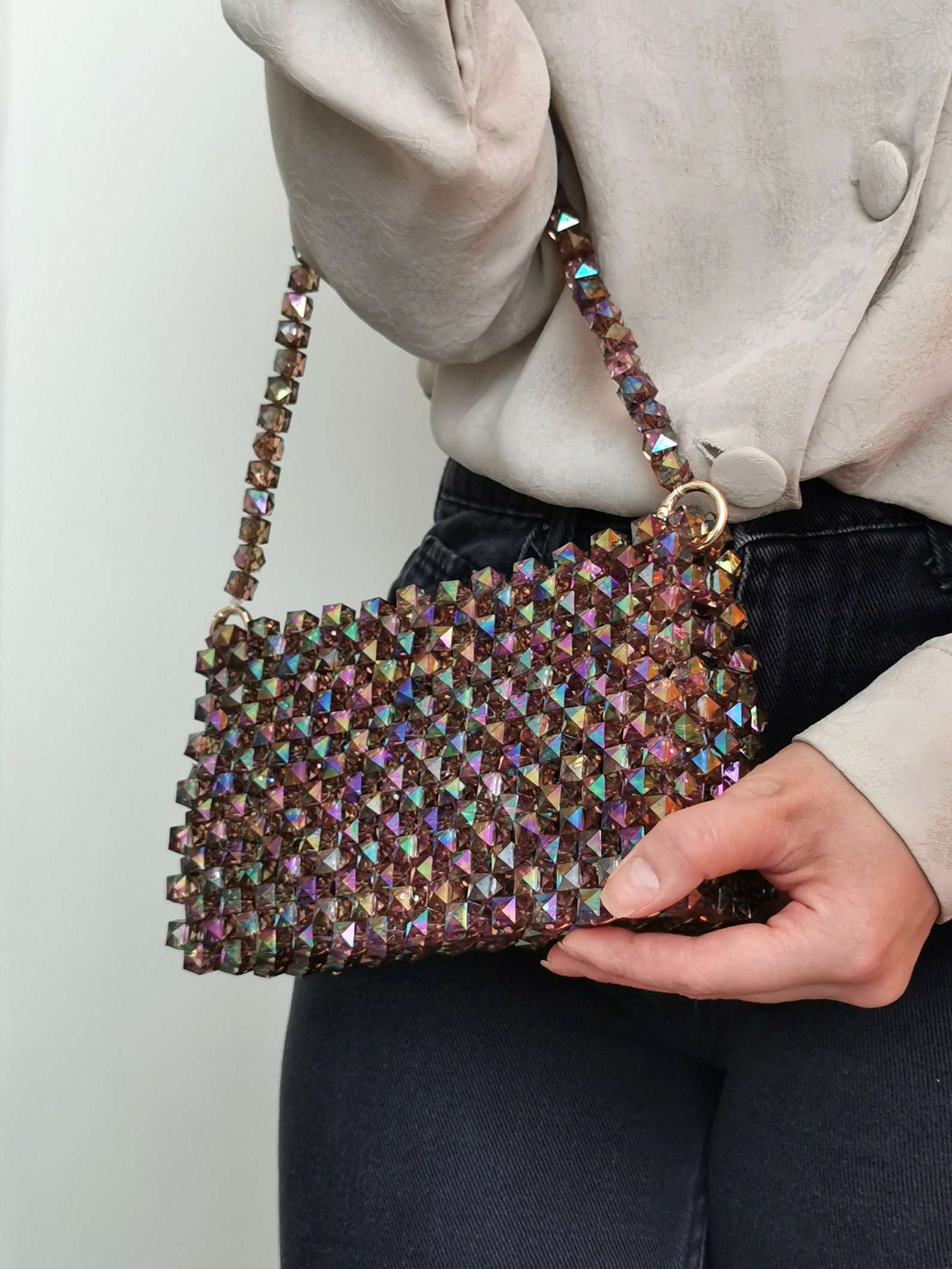 Crystal Galaxy Bead Bag Sparkling Bag, Crystal Purse, Diamond Bag ...
