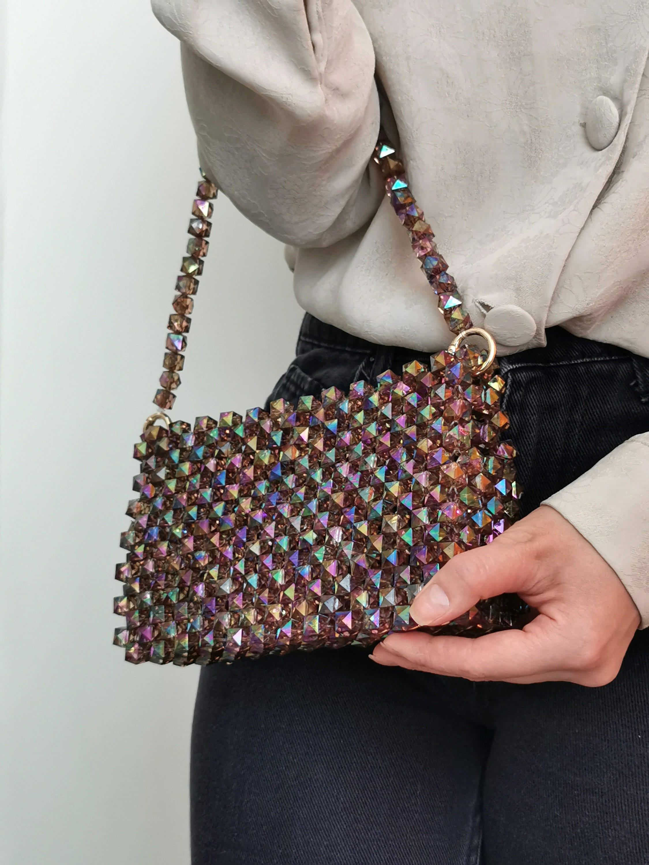 Crystal Galaxy Bead Bag Sparkling Bag, Crystal Purse, Diamond Bag ...