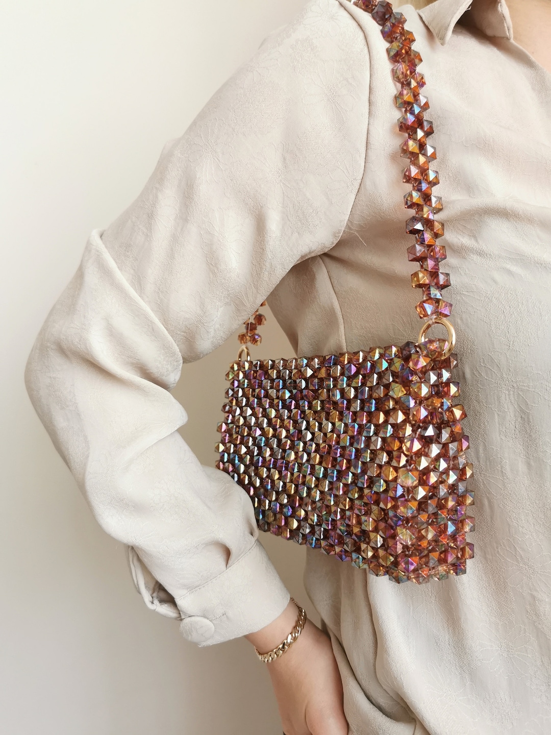 Crystal Galaxy Bead Bag Sparkling Bag, Crystal Purse, Diamond Bag ...