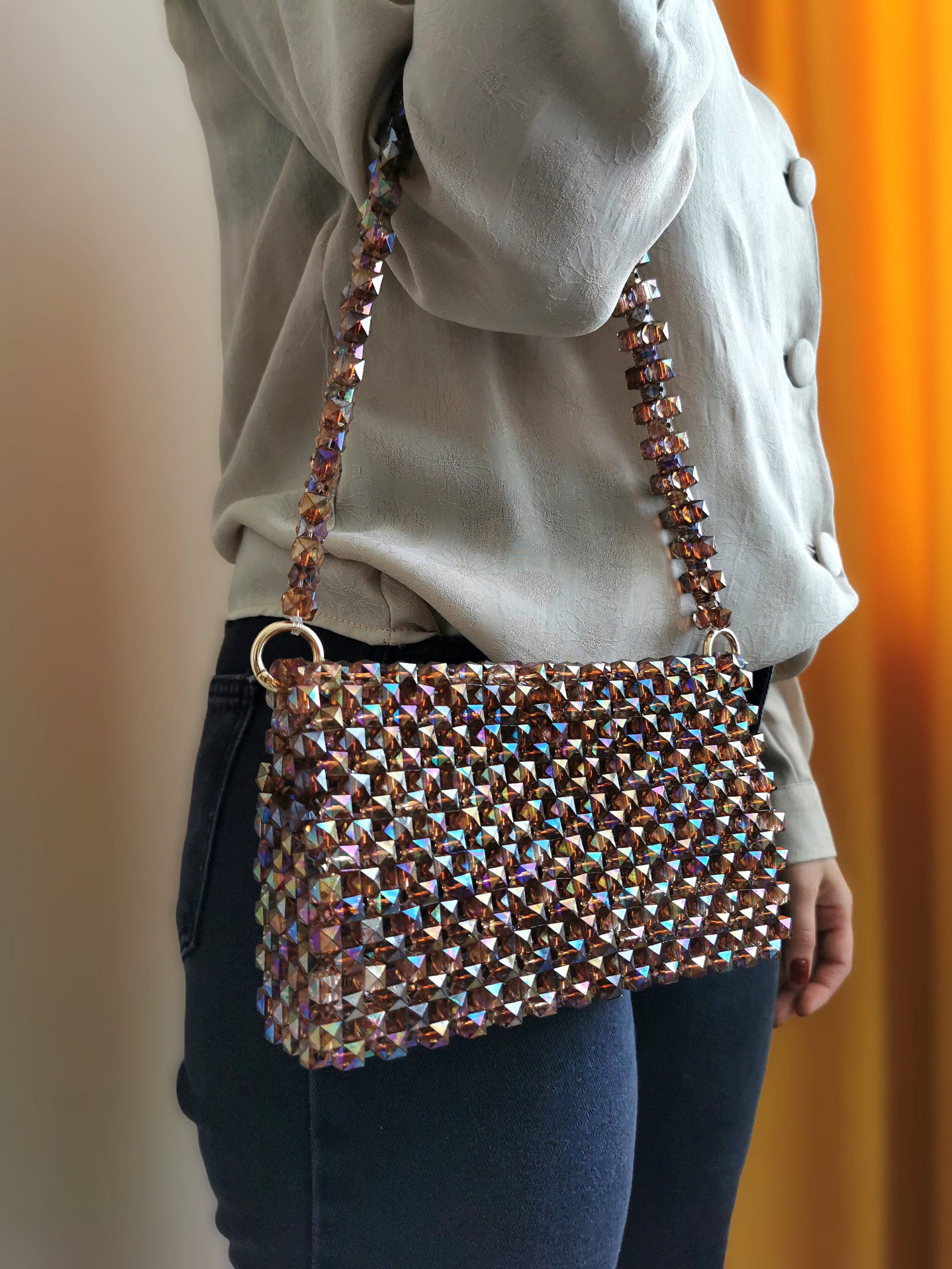 Crystal Galaxy Bead Bag Sparkling Bag, Crystal Purse, Diamond Bag ...