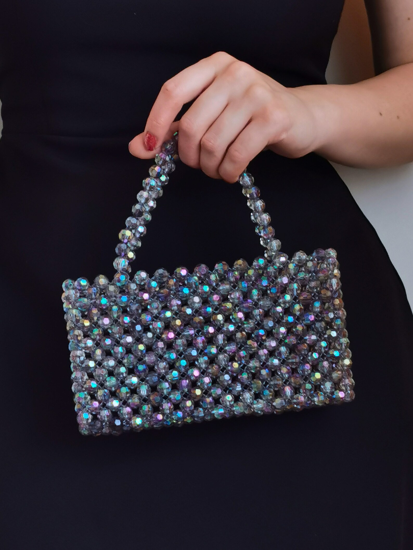 Crystal Bead Bag, LUXURY Bead Bag, Women Bead Bag, Bead Bag, Bag Bead ...