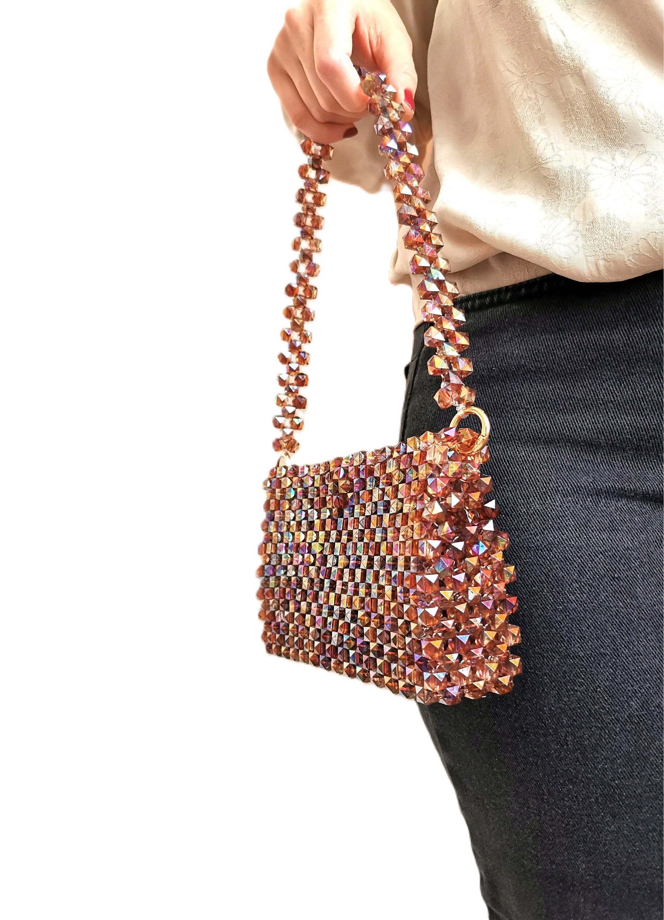 Crystal Galaxy Bead Bag Sparkling Bag, Crystal Purse, Diamond Bag ...
