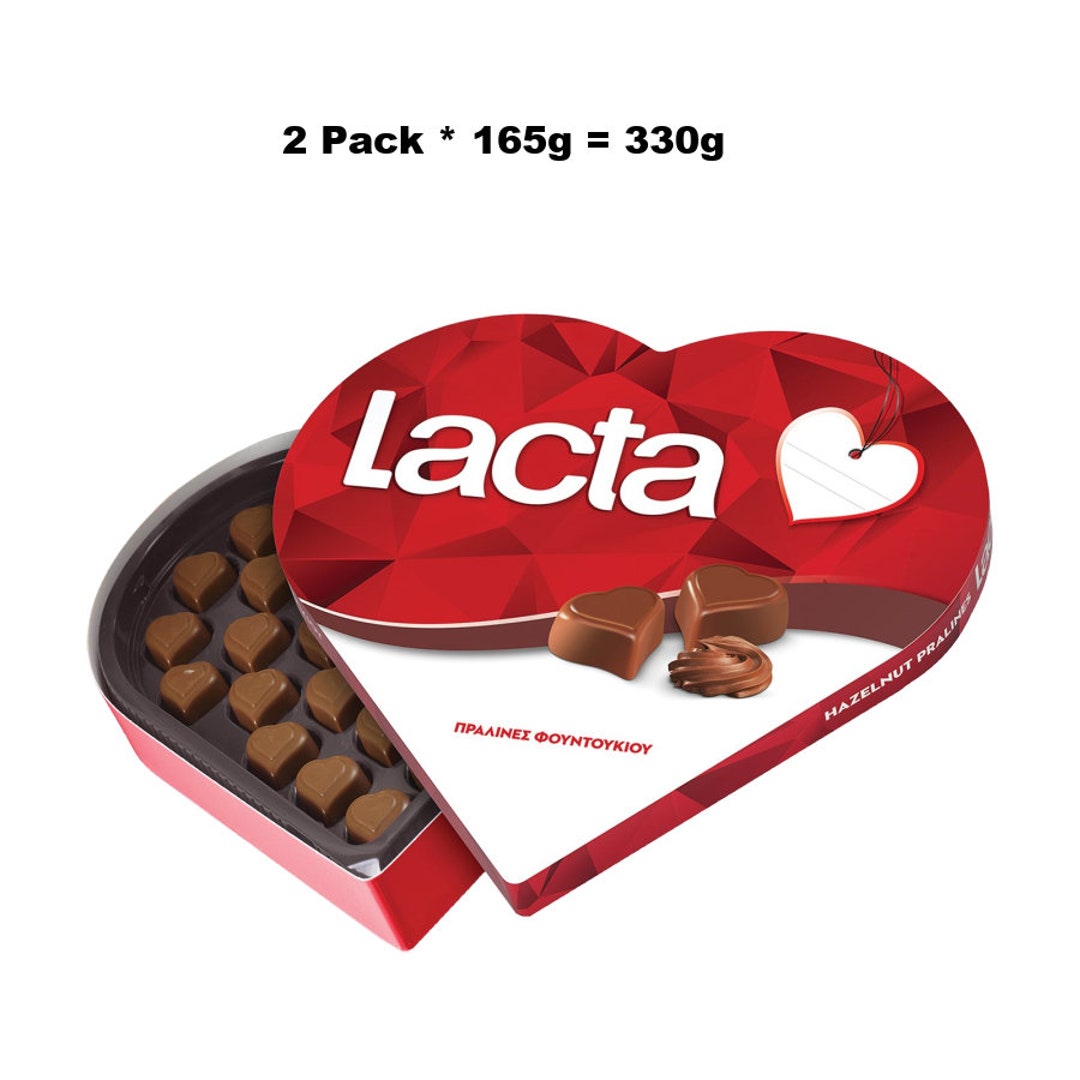 LACTA Chocolate Hearts With Hazelnut Praline 165gr pack of 2 - Etsy