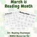 March is Reading Month Daily Challenges, Reading Log, Reading ...