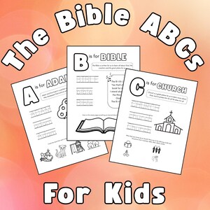 Bible Abcs Coloring Book: Kids' Sunday School Worksheets (digital ...