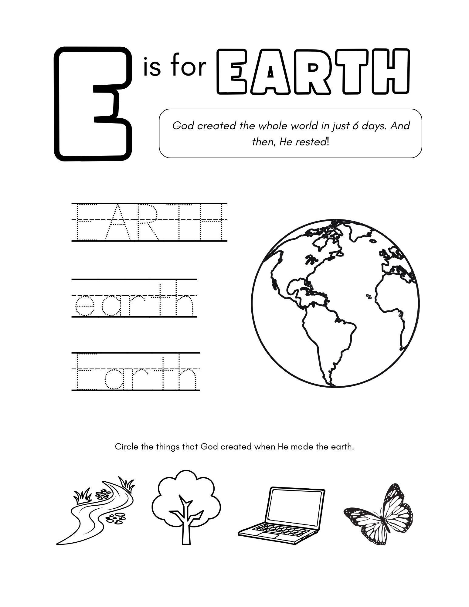 Bible Alphabet Book for Kids Worksheets, Bible Activities, Coloring ...