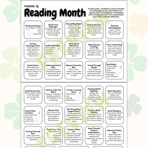 March is Reading Month Daily Challenges, Reading Log, Reading ...