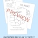 Michigan Activity, State Symbols, Geography of Michigan, Printable ...
