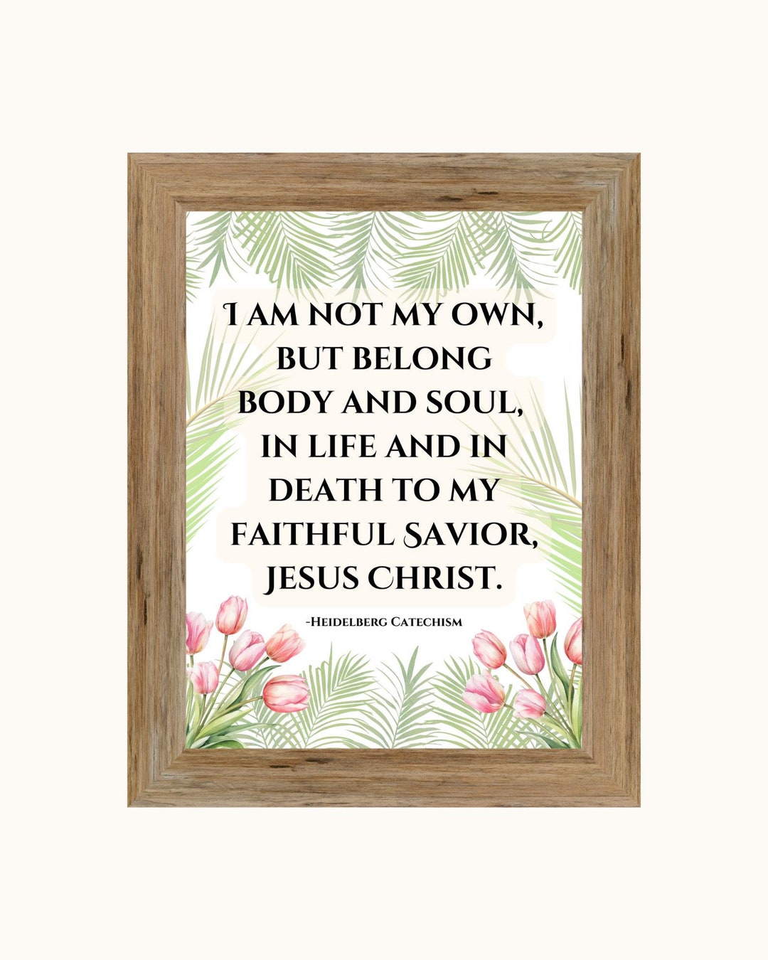 Heidelberg Catechism Q&A 1 Poster Print | Reformed Theology | Church ...