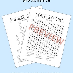 Michigan Activity, State Symbols, Geography of Michigan, Printable ...