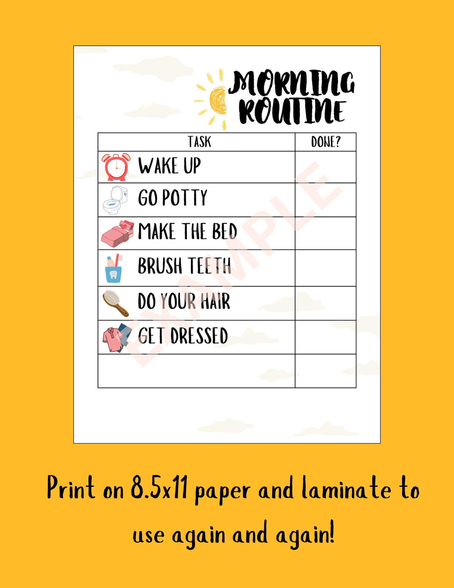 Morning and Bedtime Routine Cards, Schedule Cards, Printable Routine ...