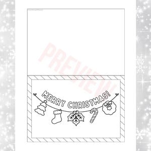 Christmas Cards for Kids Coloring 23 Printable Cards to Color Christmas ...