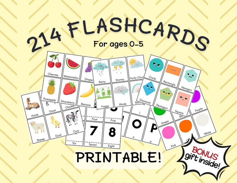 Printable Flashcards for Kids, Montessori, Preschool Flashcards ...