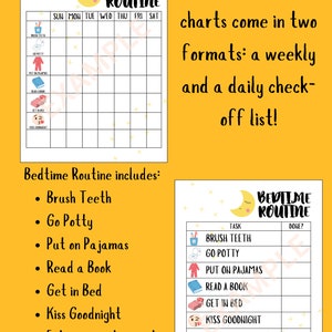 Morning and Bedtime Routine Cards, Schedule Cards, Printable Routine ...