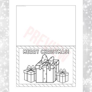 Christmas Cards for Kids Coloring 23 Printable Cards to Color Christmas ...
