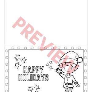 Christmas Cards for Kids Coloring 23 Printable Cards to Color Christmas ...