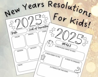 New Years Resolution Printable Activity for Kids, Fun New Years ...