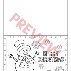 Christmas Cards for Kids Coloring 23 Printable Cards to Color Christmas ...