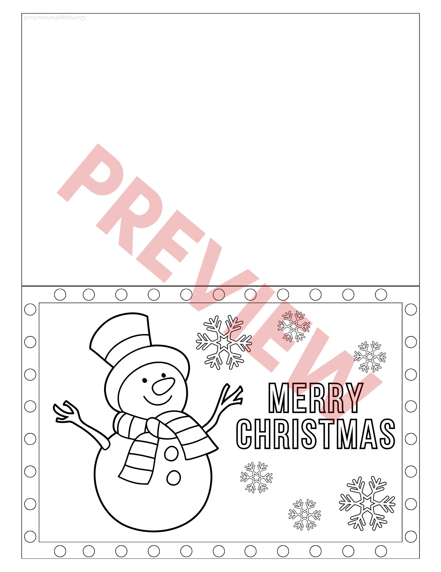 Christmas Cards for Kids Coloring 23 Printable Cards to Color Christmas ...