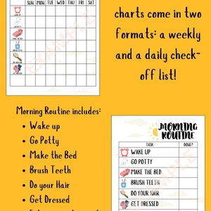 Morning and Bedtime Routine Cards, Schedule Cards, Printable Routine ...