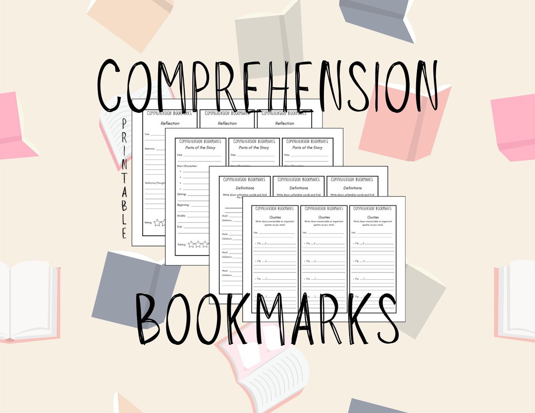 Bookmarks, Comprehension Bookmarks, Reading Aid, Kids' Comprehension ...