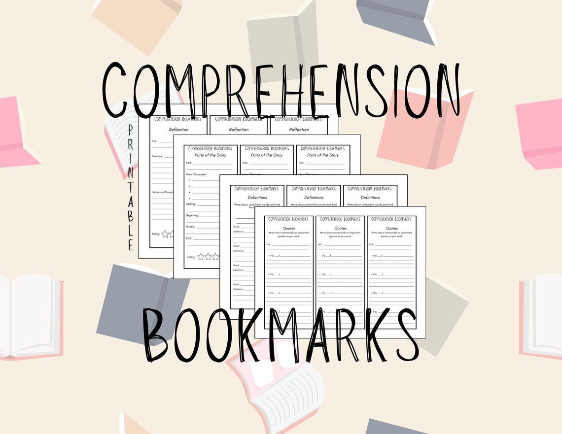Bookmarks, Comprehension Bookmarks, Reading Aid, Kids' Comprehension ...
