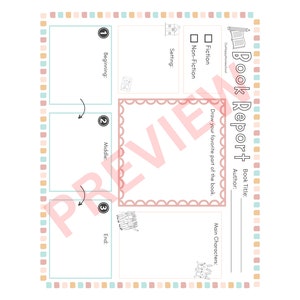 Book Report Worksheet, 3 Styles, Reading Report, Book Review, Printable ...