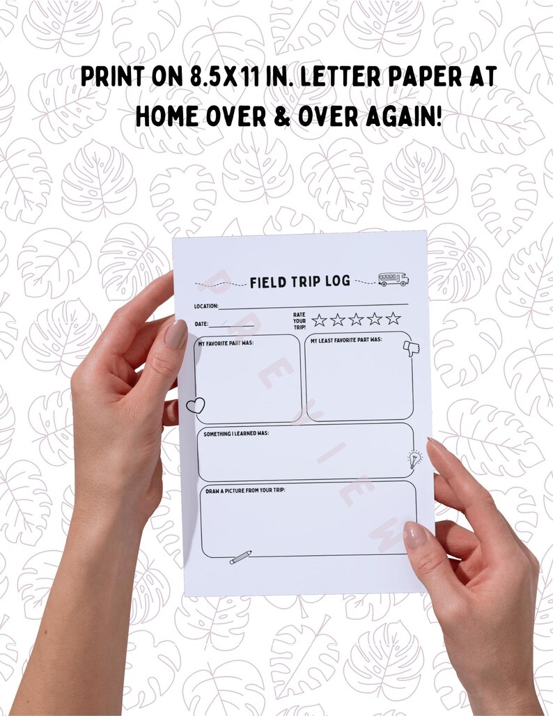 Field Trip Log, Field Trip Review, Summary, Homeschool Field Trip ...