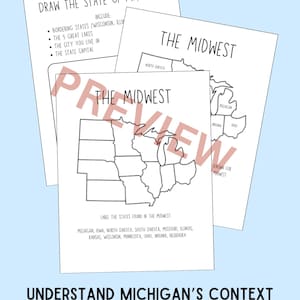 Michigan Activity Book: State Symbols & Geography (digital Download) - Etsy