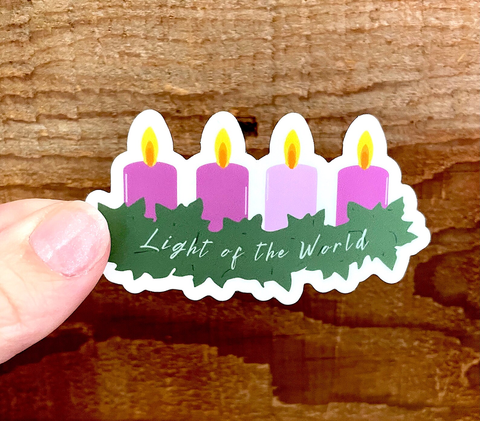 Light of the World Advent Candle Sticker, Christmas Sticker, Holiday ...