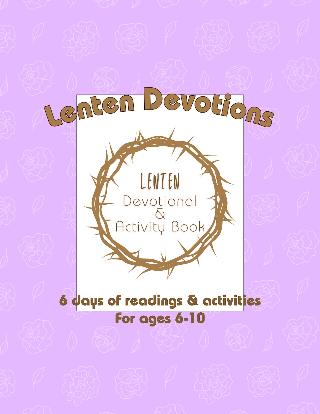Lent Devotional and Activity Book for Kids, Lent Season, Printable ...
