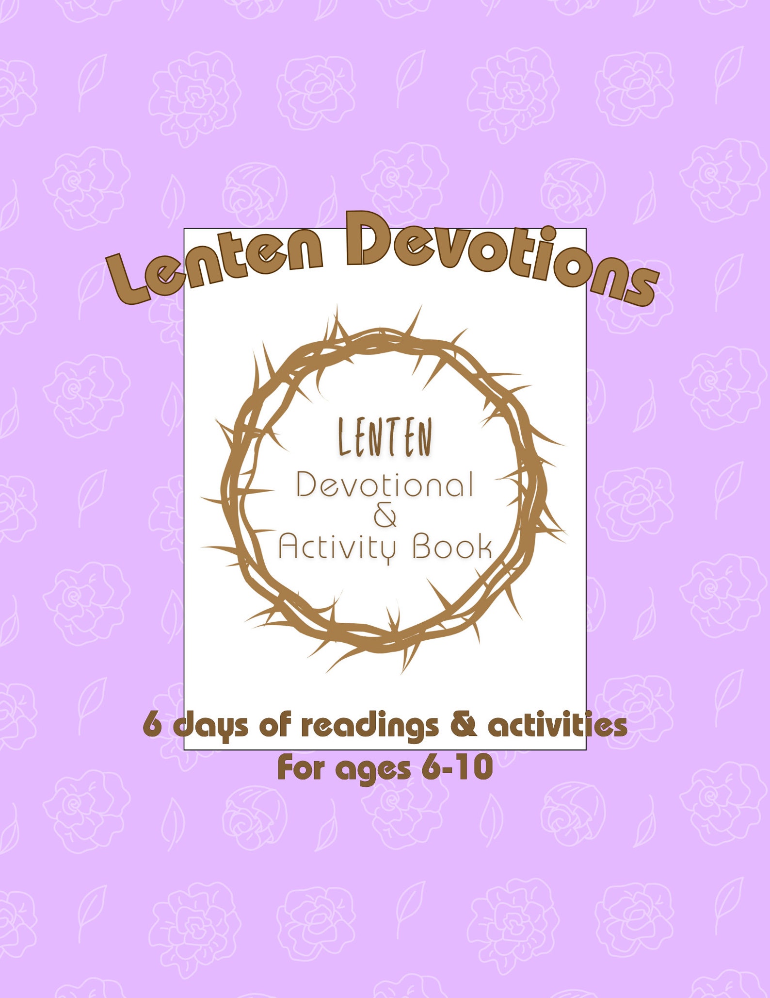 Lent Devotional and Activity Book for Kids, Lent Season, Printable ...