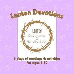 Lent Devotional and Activity Book for Kids, Lent Season, Printable ...