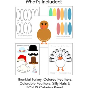 Thanksgiving Thankful Turkey Printable for Kids, Homeschool, Elementary ...