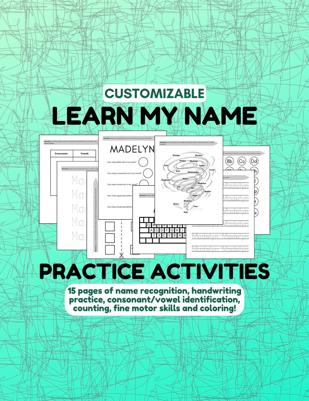 Name Writing Practice, Customizable, Learning, Name Tracing ...