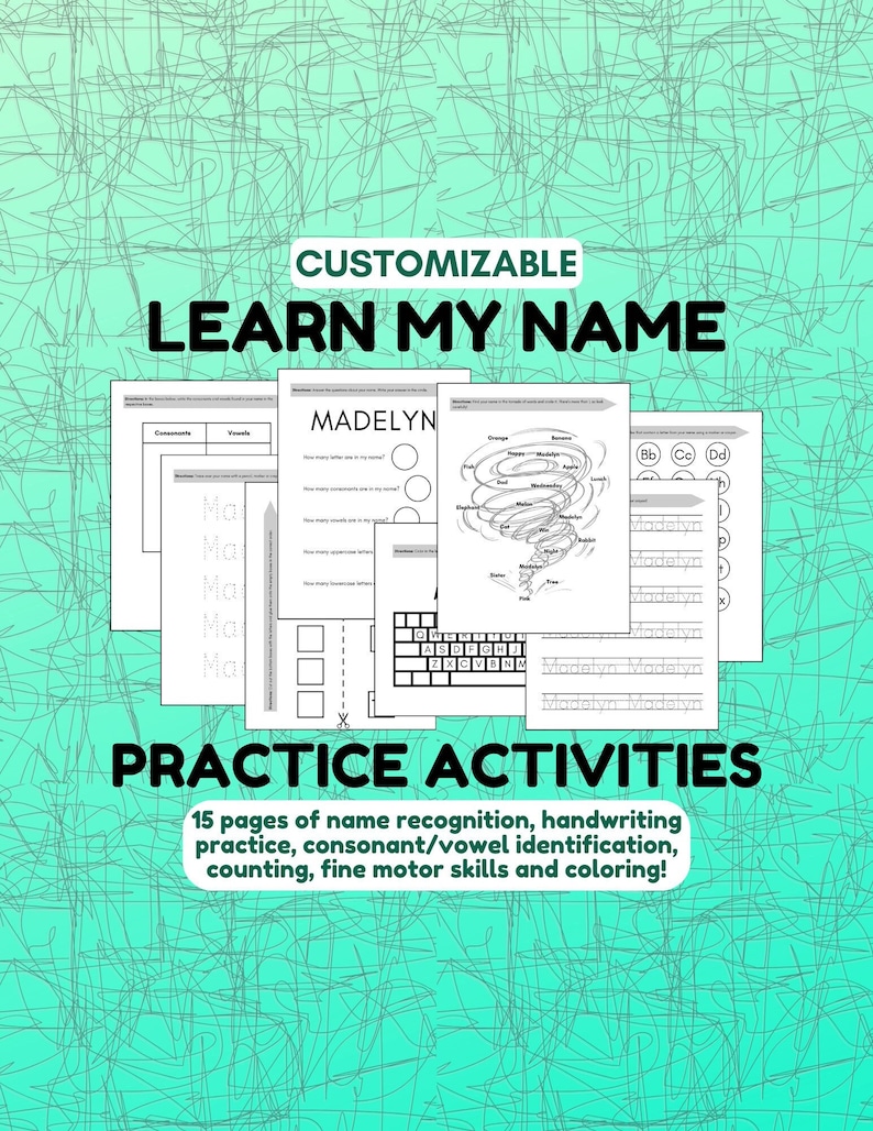 Name Writing Practice, Customizable, Learning, Name Tracing ...