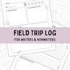 Homeschool Field Trip Log - Etsy