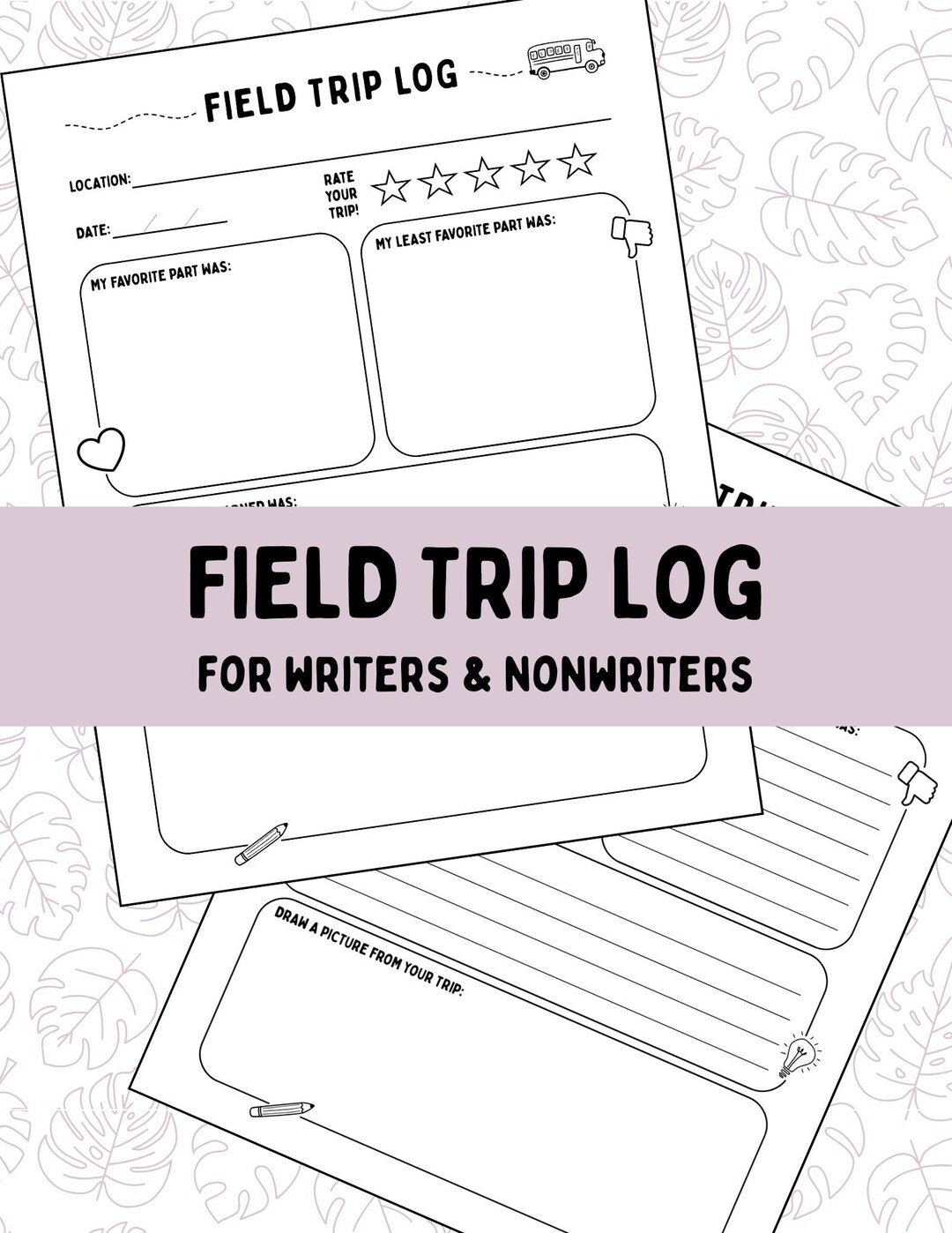Field Trip Log, Field Trip Review, Summary, Homeschool Field Trip ...
