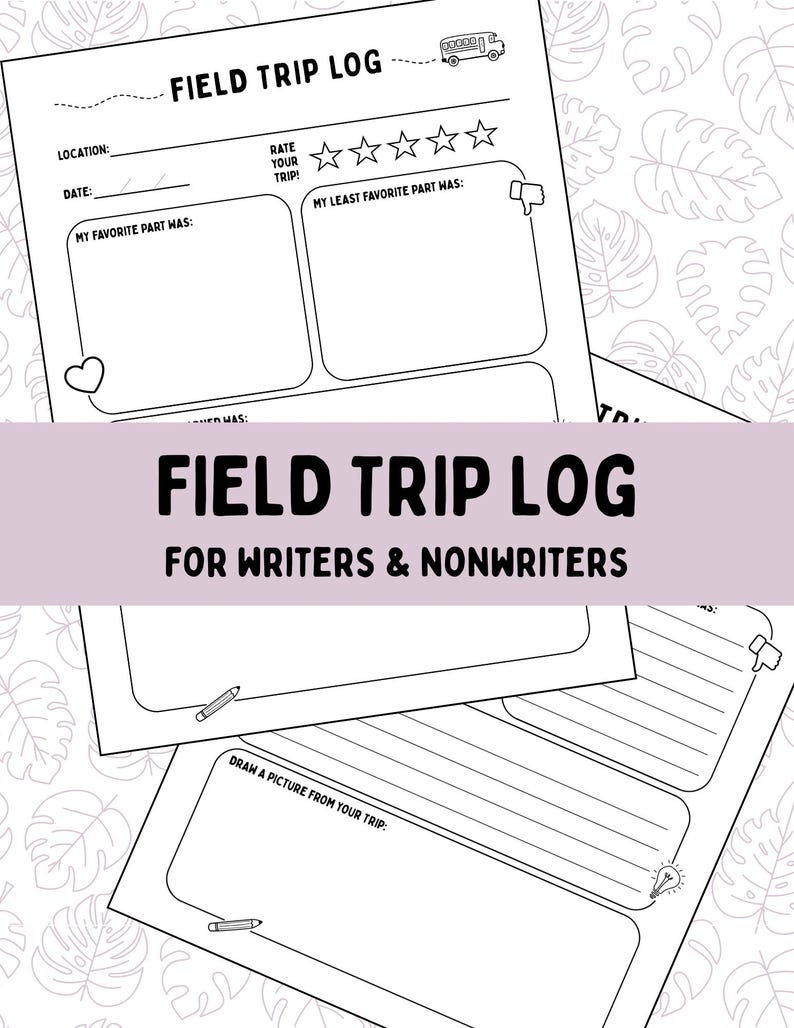 Field Trip Log, Field Trip Review, Summary, Homeschool Field Trip ...