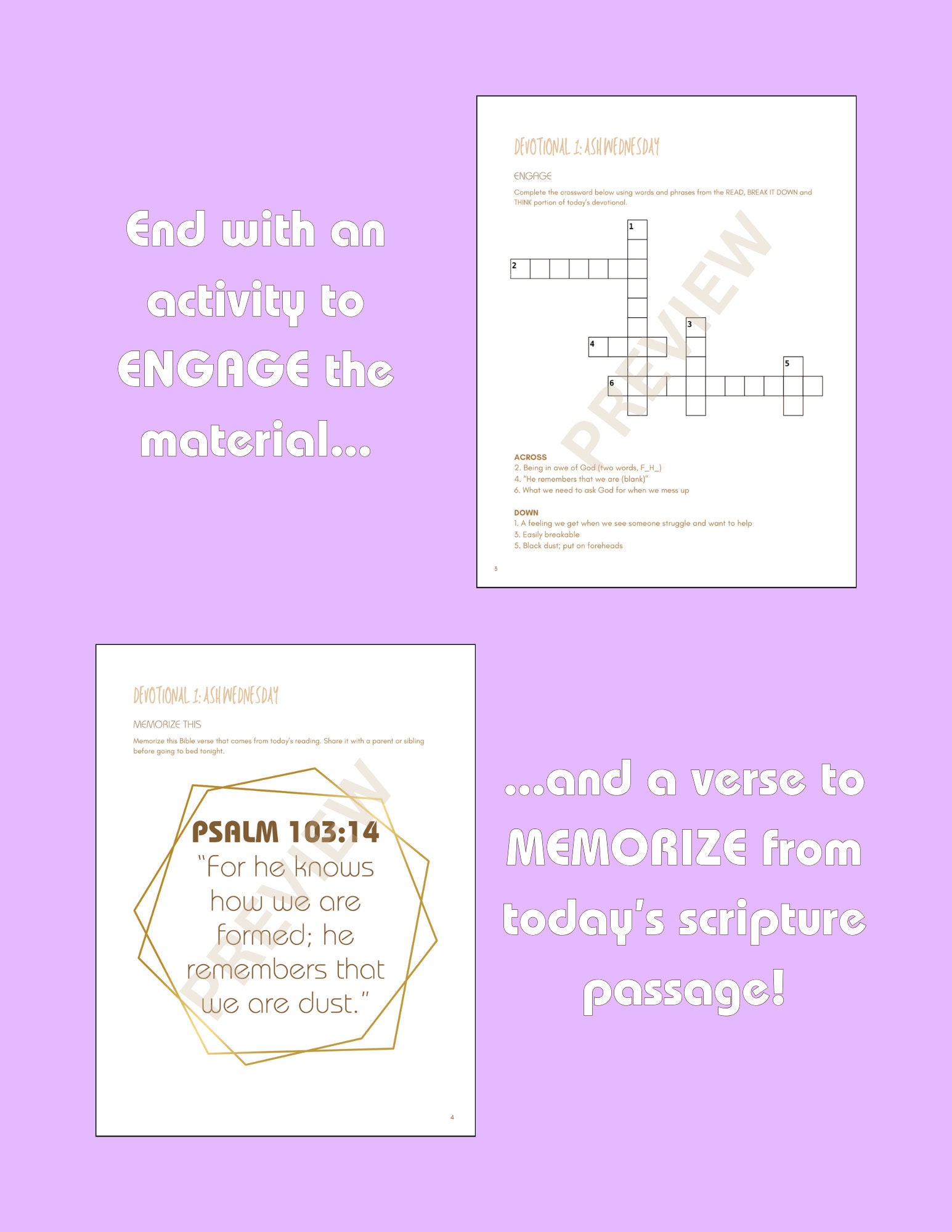 Lent Devotional and Activity Book for Kids, Lent Season, Printable ...