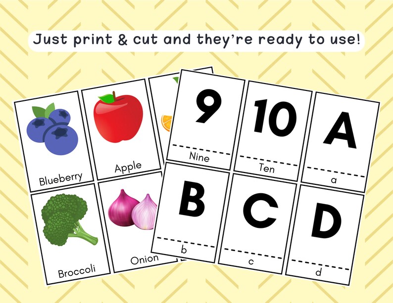 Vocabulary Flashcards for Kids, Printable, Learning Posters, Matching ...